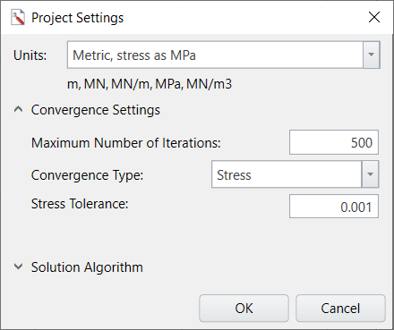 RSData Documentation | Convergence Settings
